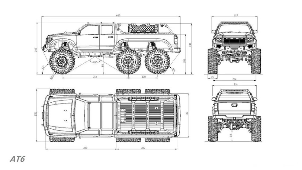 Cross RC AT-6 EMO 6X6 KIT | RC Mester, din radiostyrte butikk på nett.