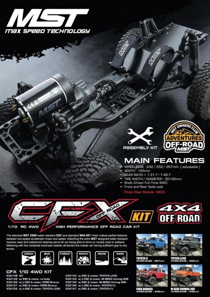 MST - MST CFX Ford Bronco 4WD Kit | RC Mester, din radiostyrte butikk ...