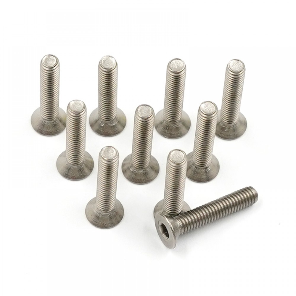 Yeah Racing Titanium G2 Hex Socket Flat Head Screws M3 x 16mm 10pcs ...