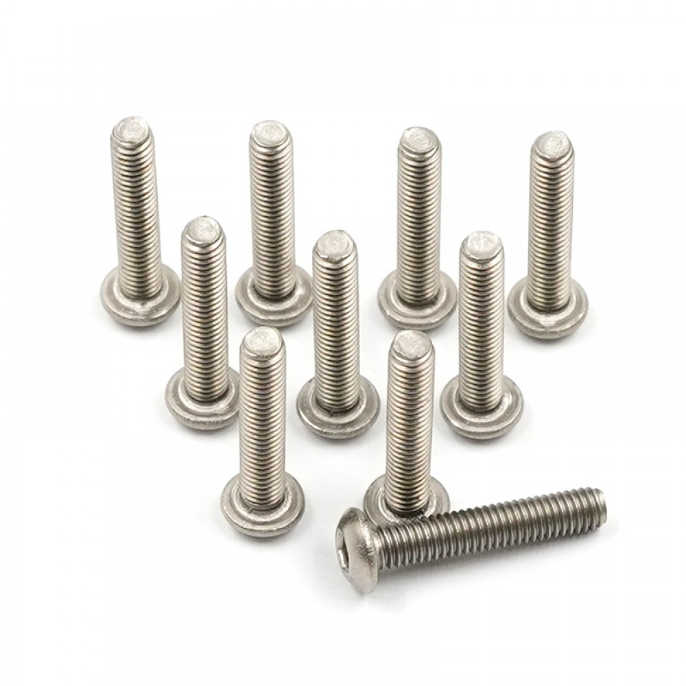 Yeah Racing Titanium G2 Hex Socket Button Head Screws M3 x 16mm 10pcs ...
