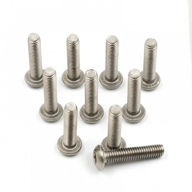 Yeah Racing Titanium G2 Hex Socket Button Head Screws M3 x 14mm 10pcs ...