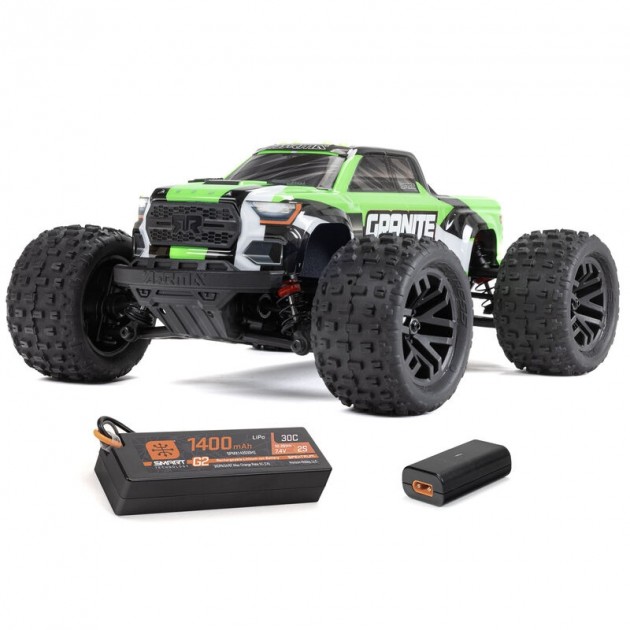 Arrma 1/18 GRANITE GROM 4X4 RTR Brushed Monster Truck (Battery and ...