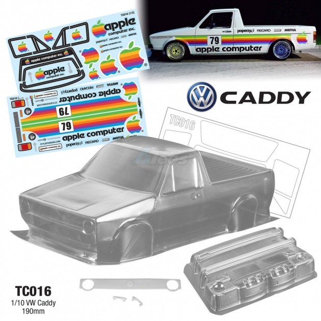 Team C 1/10 VW Caddy (190MM) w/ Apple Computer Sticker | RC Mester, din ...
